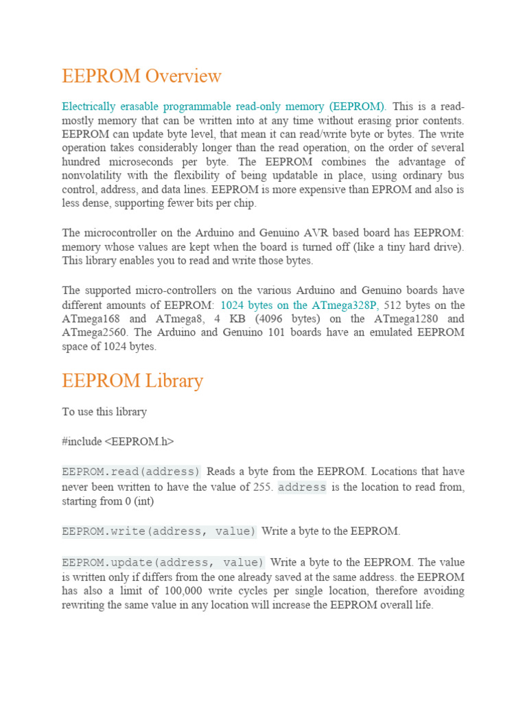 23b EEPROM Read Write | PDF