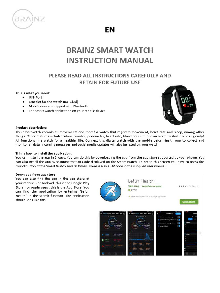 38561-ENG_NL | PDF | Smartwatch | Mobile App