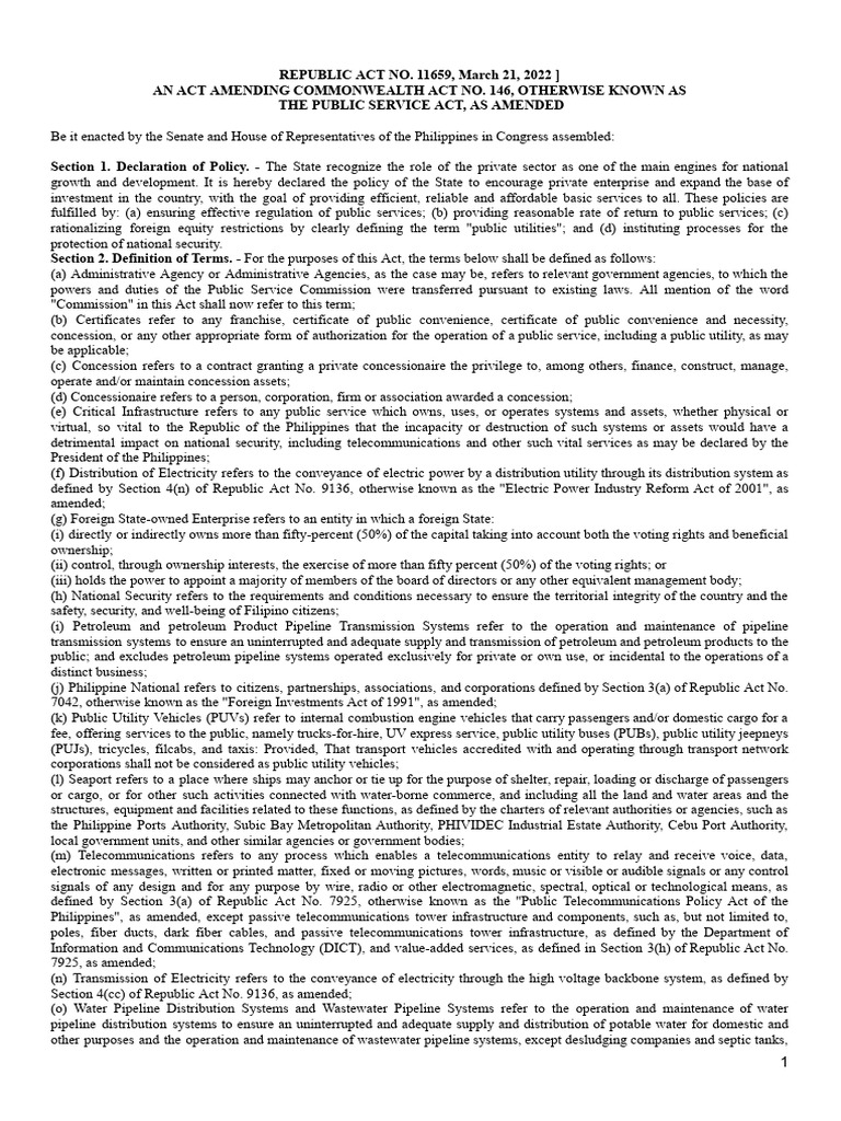Public Service Act | PDF