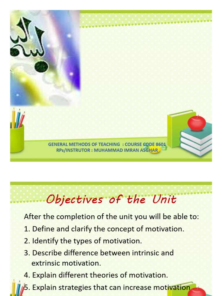 Unit 3 Student Motivation | PDF