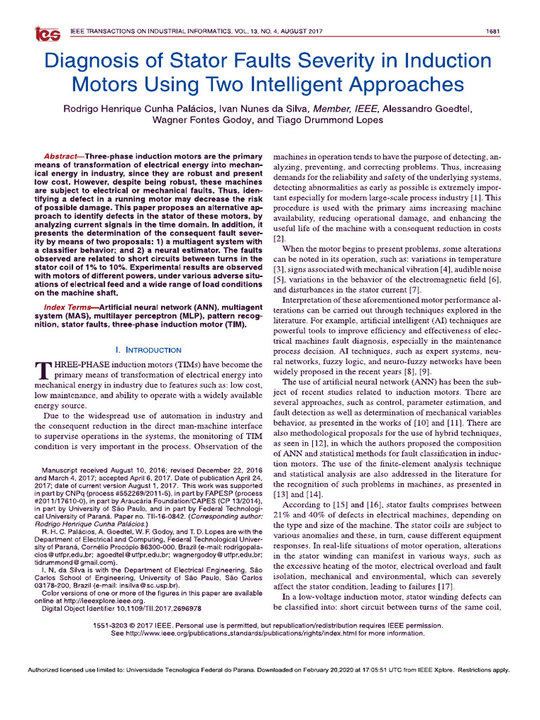 IEEE - Diagnosis of Stator Faults Severity in Induction Motors Using ...