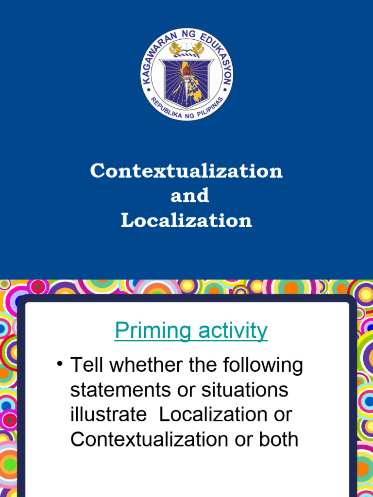 Vdocuments - MX Contextualization and Localization | PDF