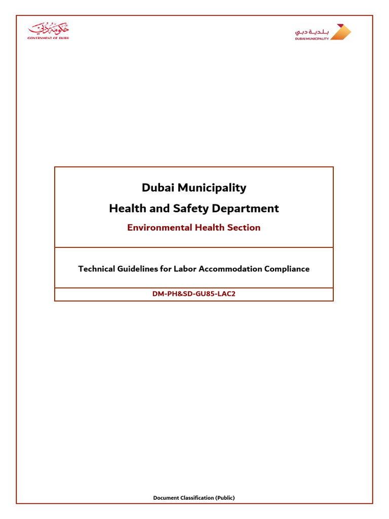 GU85-LAC2 - Technical Guidelines For Labor Accommodation Compliance | PDF | Occupational Safety ...