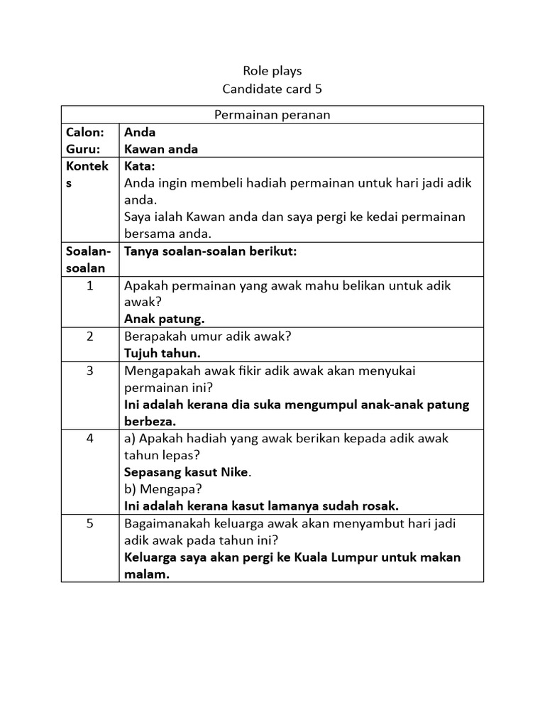 Role Play 2024 | PDF