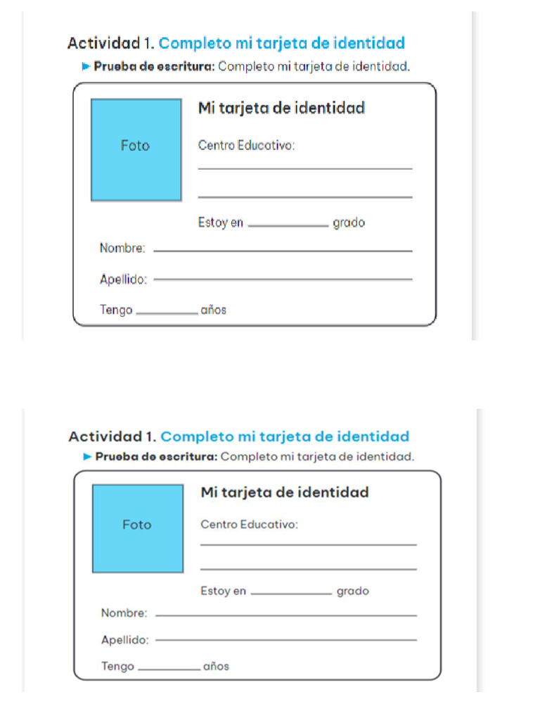 Tarjeta de Identidad | PDF