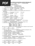 Remedial Chemistry Model Exam 2024 | PDF | Gases | Atoms
