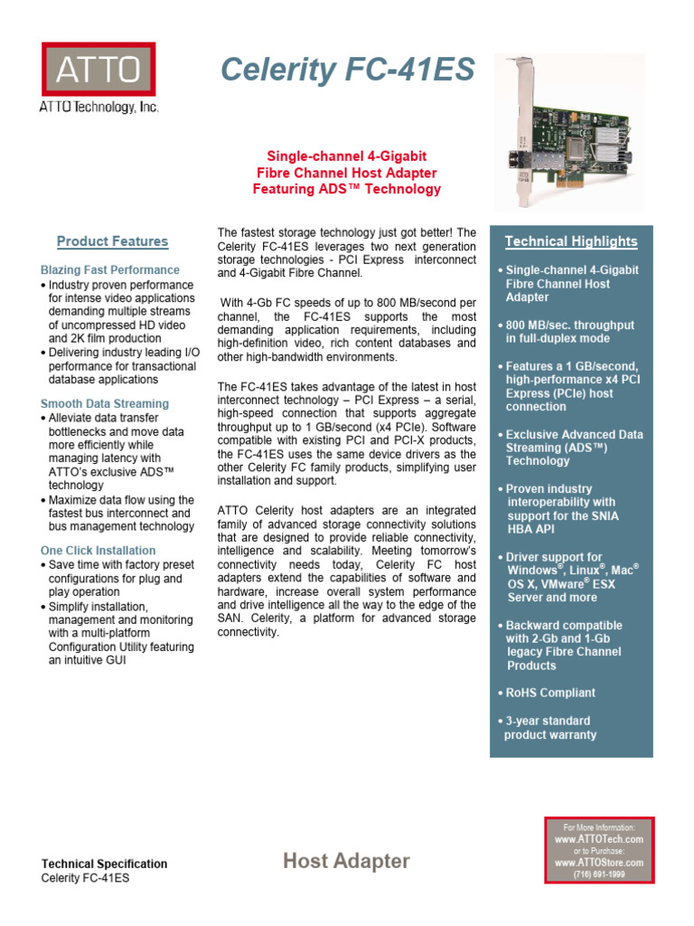 TechSheet Celerity41ES | PDF | Physical Layer Protocols | Computer Science