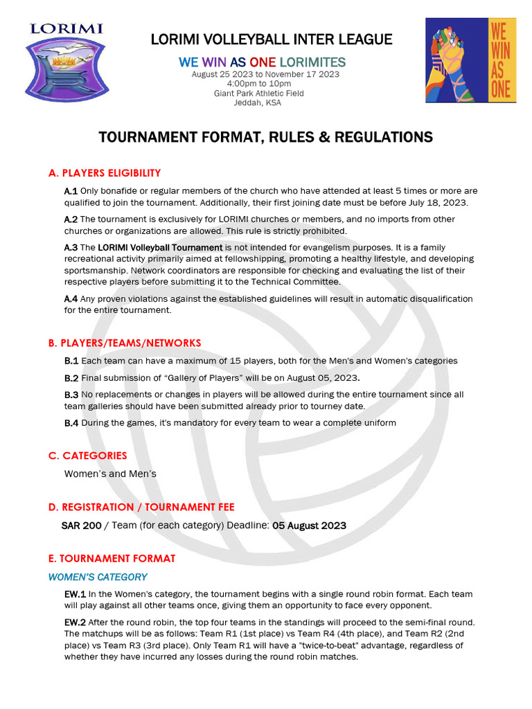 Volleyball Rules Regulation V.2 | PDF