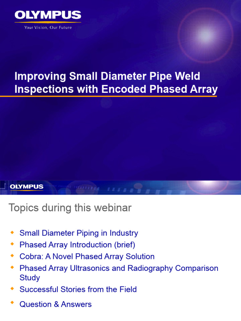 Improving Small Diameter Pipe Weld Inspections With Phased Arrays NDT ...