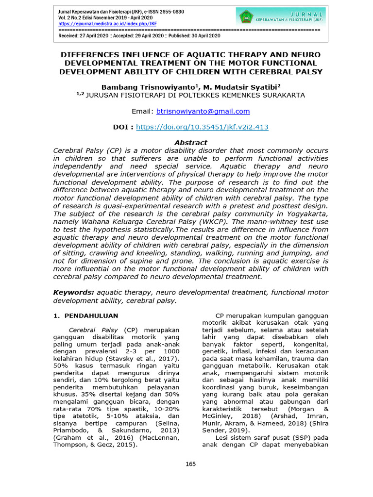 Ojsadmin, 10. Bambang (165 - 171) - 413-Article Text-2625-1-4-20200429 - 2 | PDF | Cerebral ...
