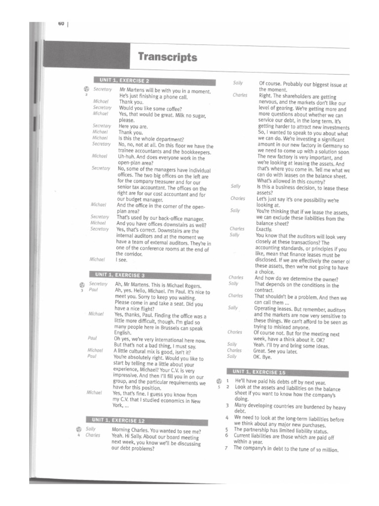 3b. Transcripts - English For Accounting | PDF