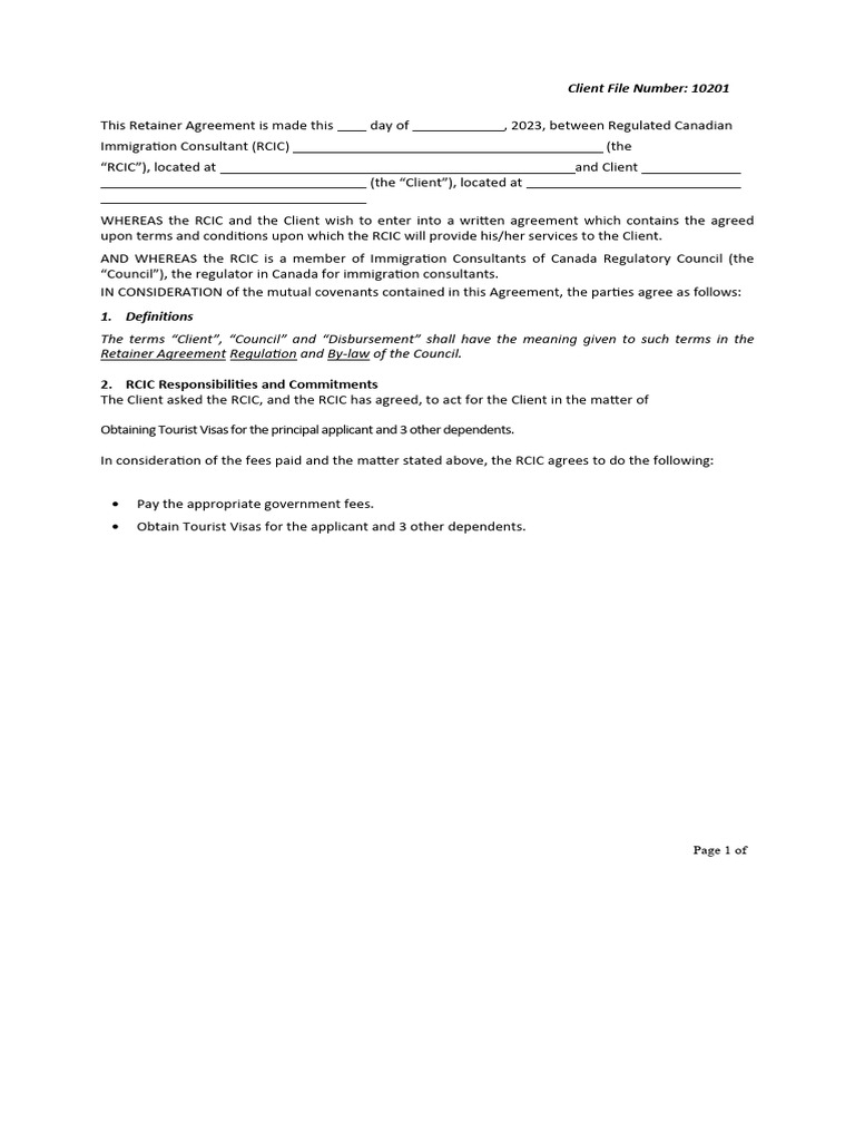 General Retainer Agreement Template - FINAL - 25may2012 | PDF