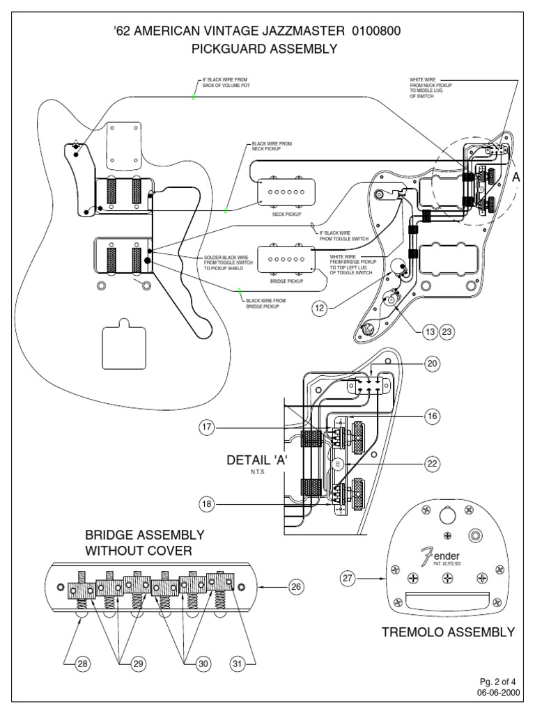 Fender Re-Issue 62 Jazzmaster Wiring Diagram | PDF | Musical ... Fender Re-Issue 62 Jazzmaster Wiring Diagram | PDF | Musical ...
