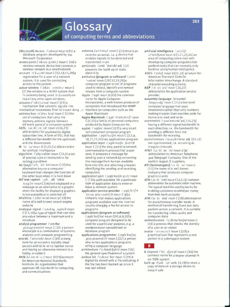 Glossary - English For Information Technology-2 | PDF | Bit | Computer Data Storage
