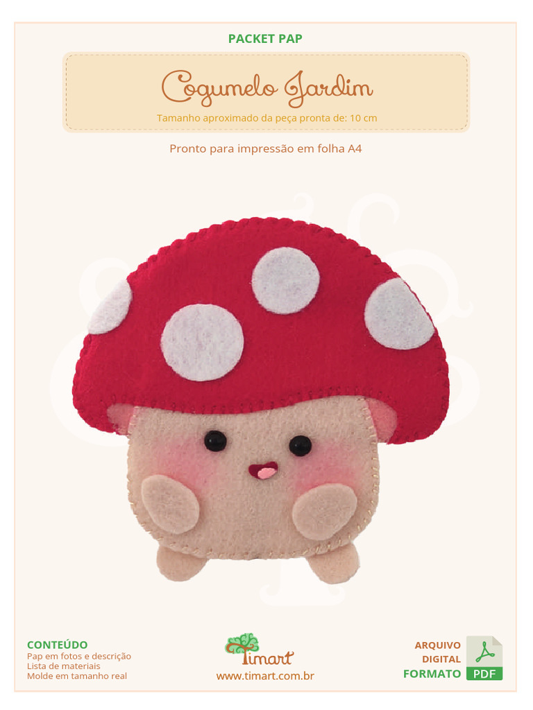 Cogumelo Jardim 10-Cm-Pap - Timart | PDF
