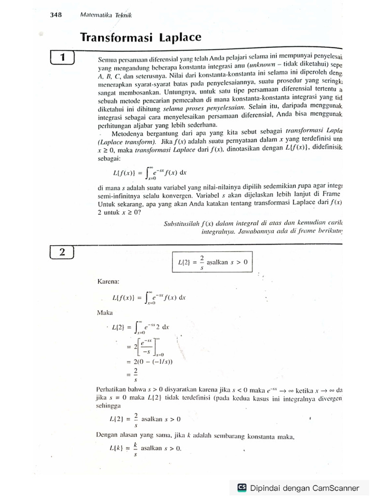 Transformasi Laplace 1 | PDF