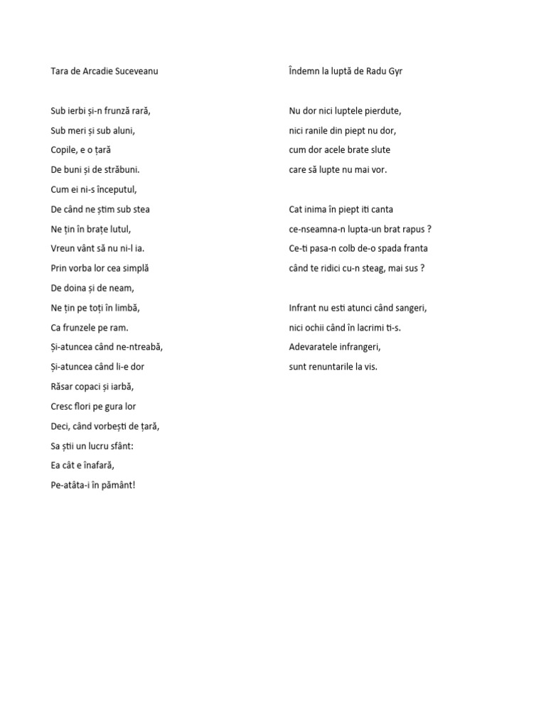 Tara de Arcadie Suceveanu | PDF