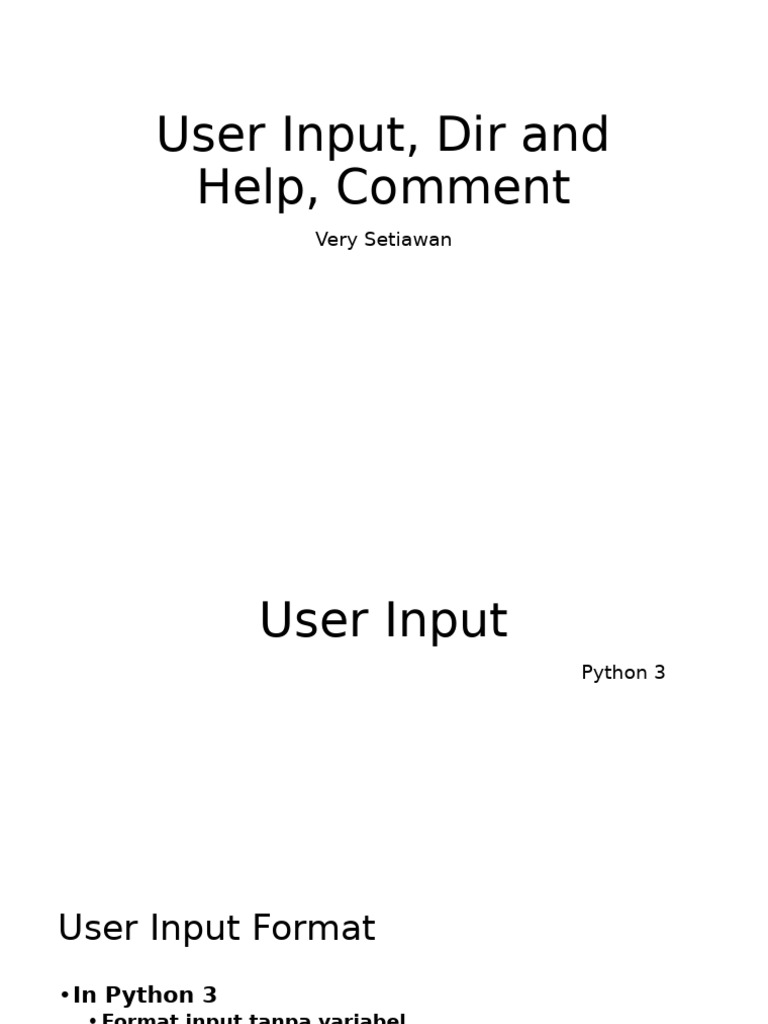 5.user Input | PDF