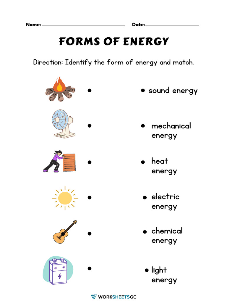 Forms-Of-Energy-Worksheets | PDF