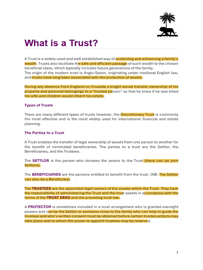 What Is A Trust | PDF | Trust Law | Trustee