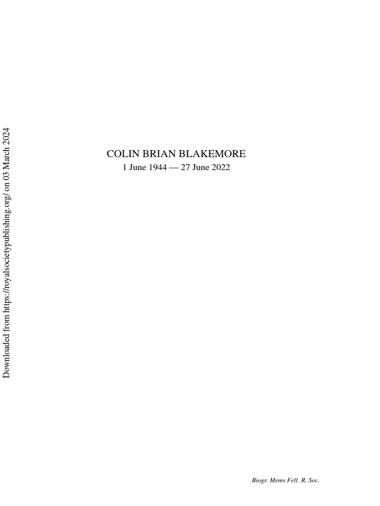 molnár-parker-2024-colin-brian-blakemore-1-june-1944-27-june-2022 | PDF ...