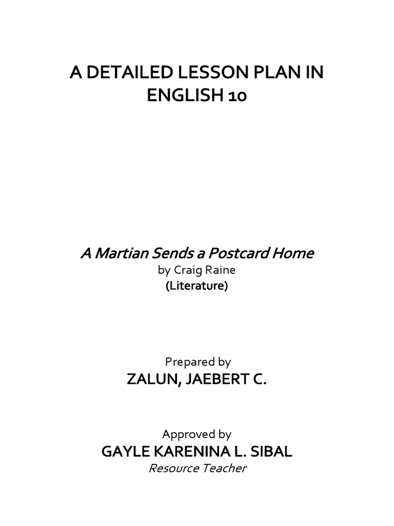 DLP - A Martian Sends A Postcard Home | PDF