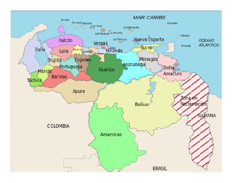MAPA VENEZUELA para Imprimir | PDF