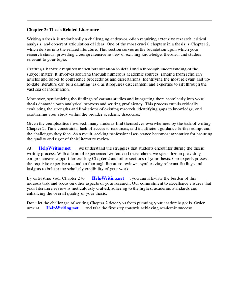 Chapter 2 Thesis Related Literature | PDF | Thesis | Computer Network