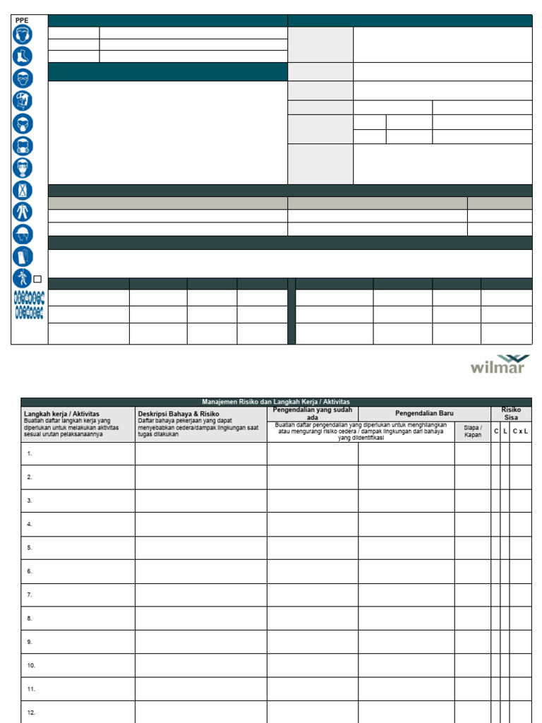 Template JSEA untuk Manajemen Risiko | PDF