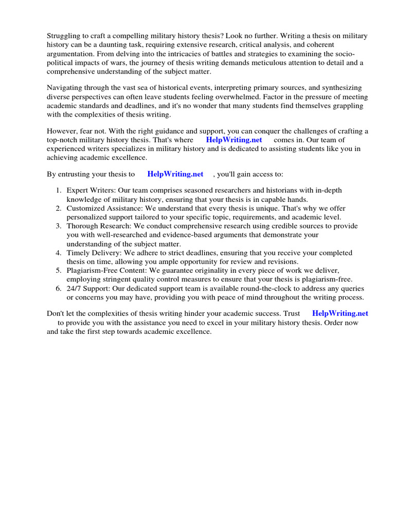 Military History Thesis Topics | PDF