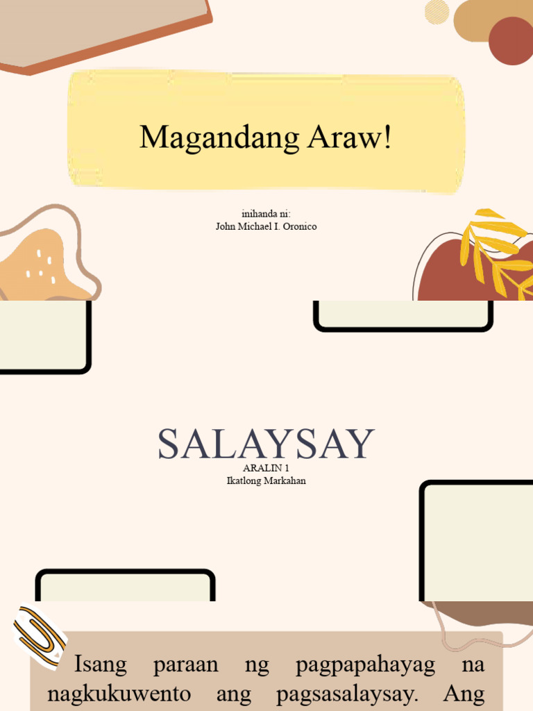 Salaysay-Aralin_3.1 | PDF