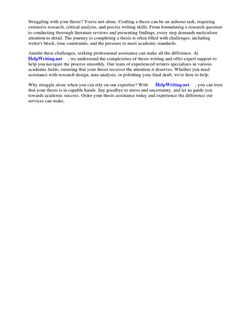 Research Environment Thesis Sample | PDF