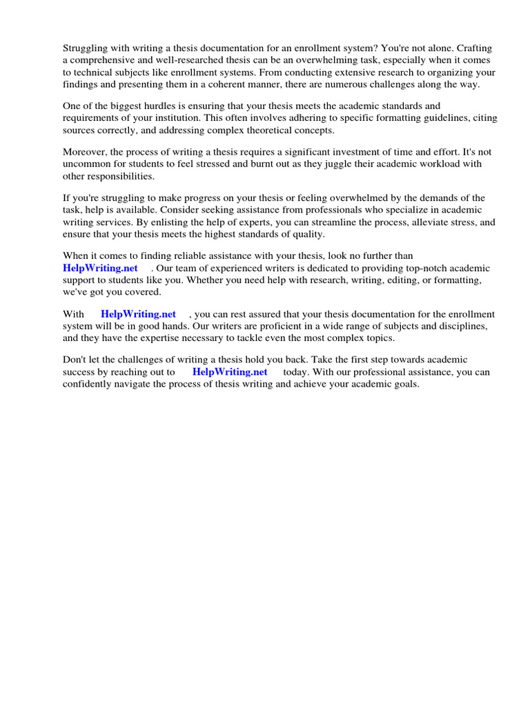 Thesis Documentation For Enrollment System PDF | PDF | Business | Computers