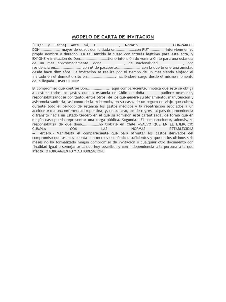 Modelo Carta Invitación | PDF