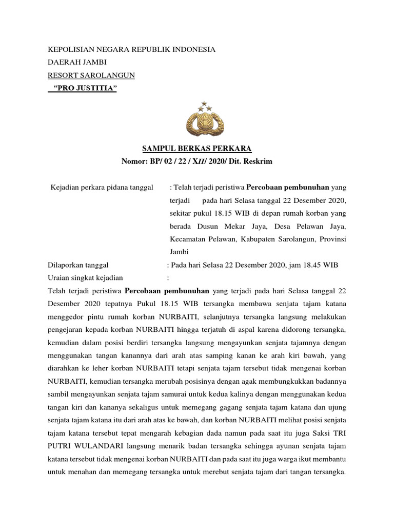 Sampul Berkas Perkara | PDF