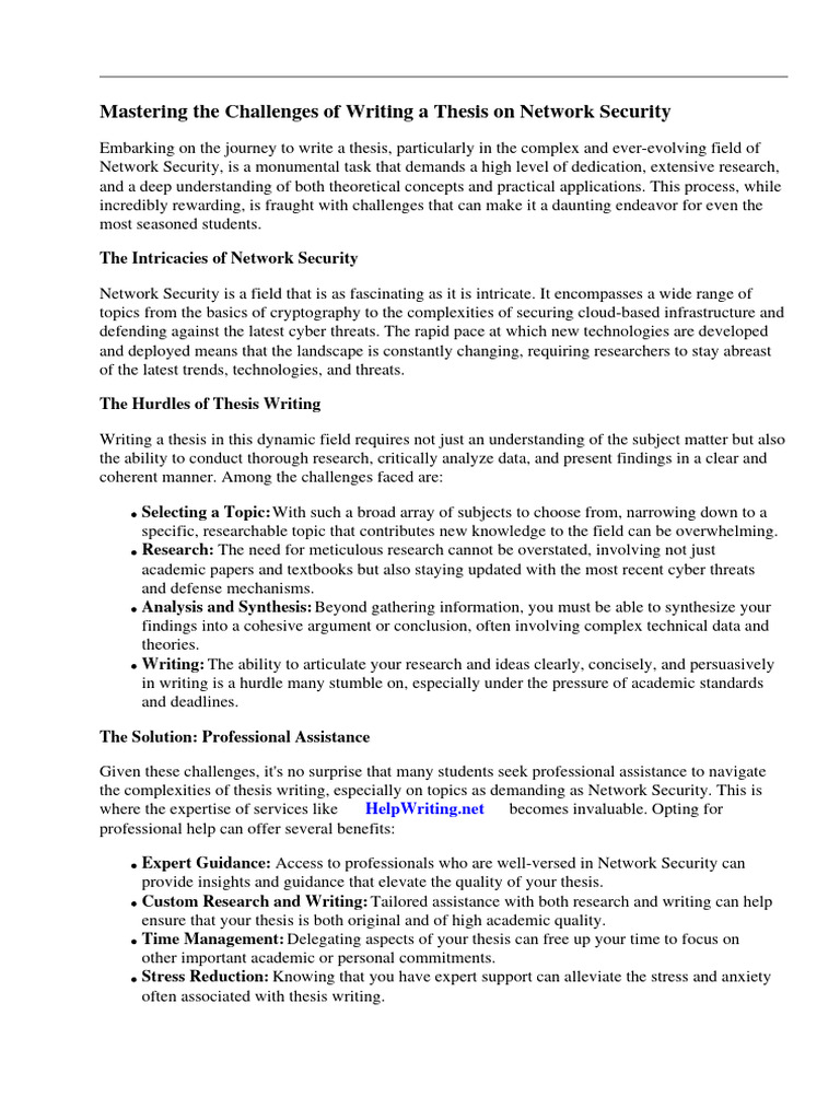 Master Thesis Network Security Pdf