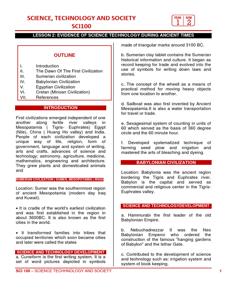 Sci 100 Lesson 2 Reviewer | PDF