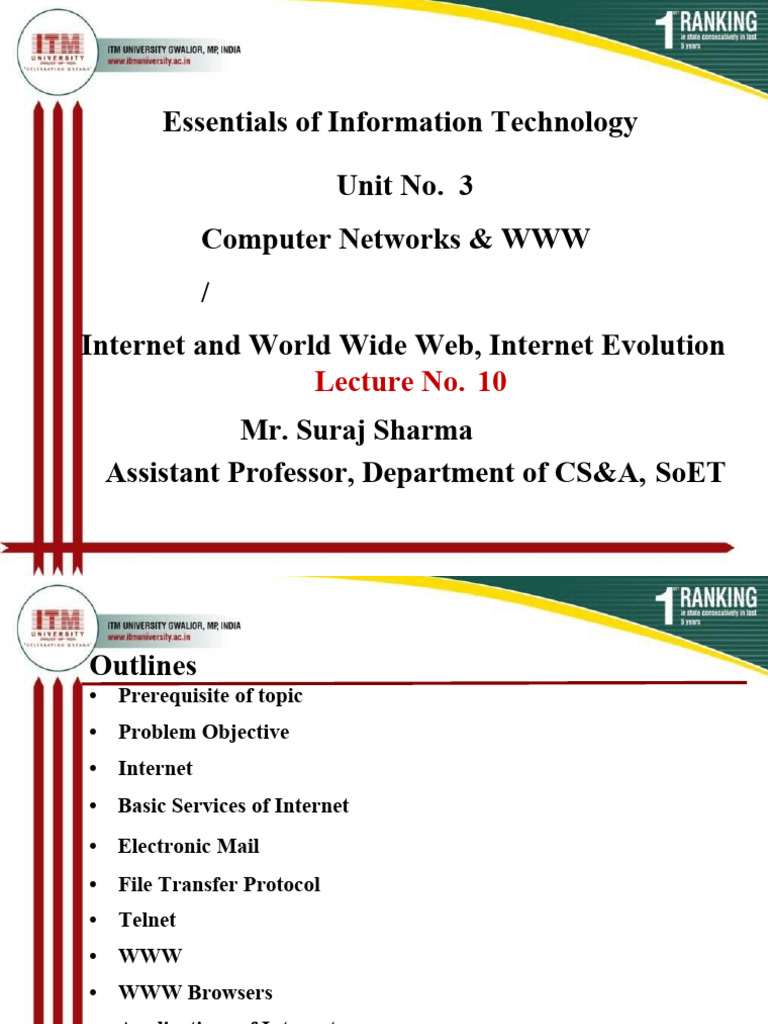 10 Internet and World Wide Web, Internet Evolution | PDF