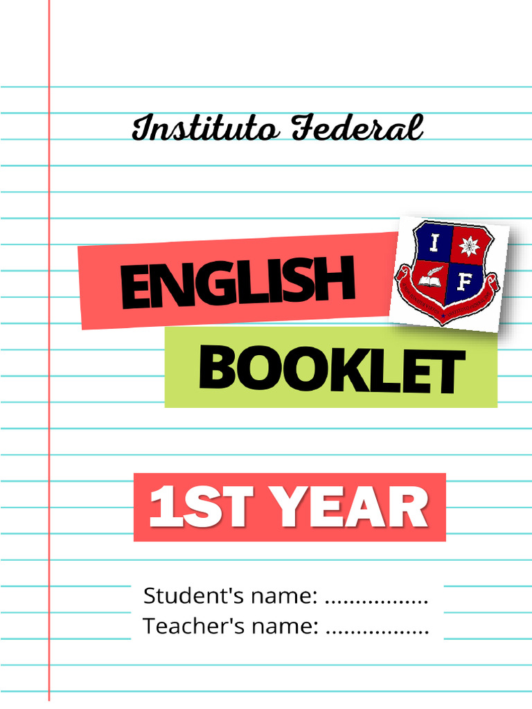 English Booklet (1st Year) | PDF