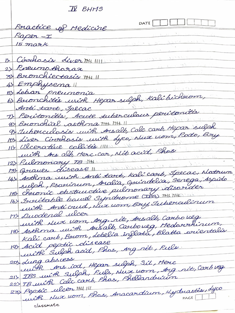 4 TH BHMS 15 Marks | PDF