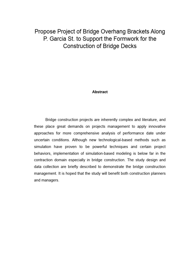 Thesis | PDF | Bridge | Project Management