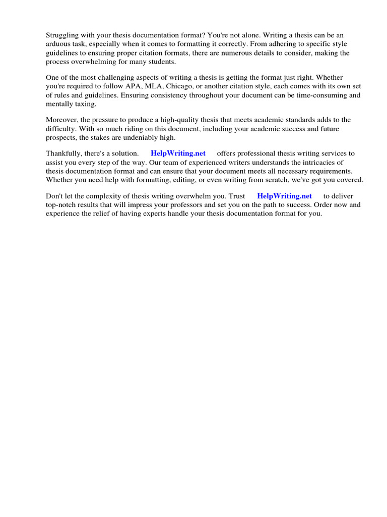 Thesis Formatting Help and Services | PDF | Career & Growth