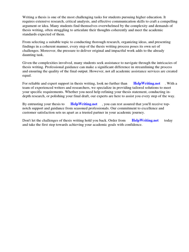 5 Thesis Statements | PDF