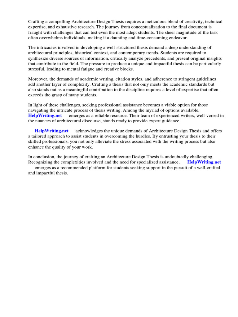 Architecture Design Thesis Title | PDF