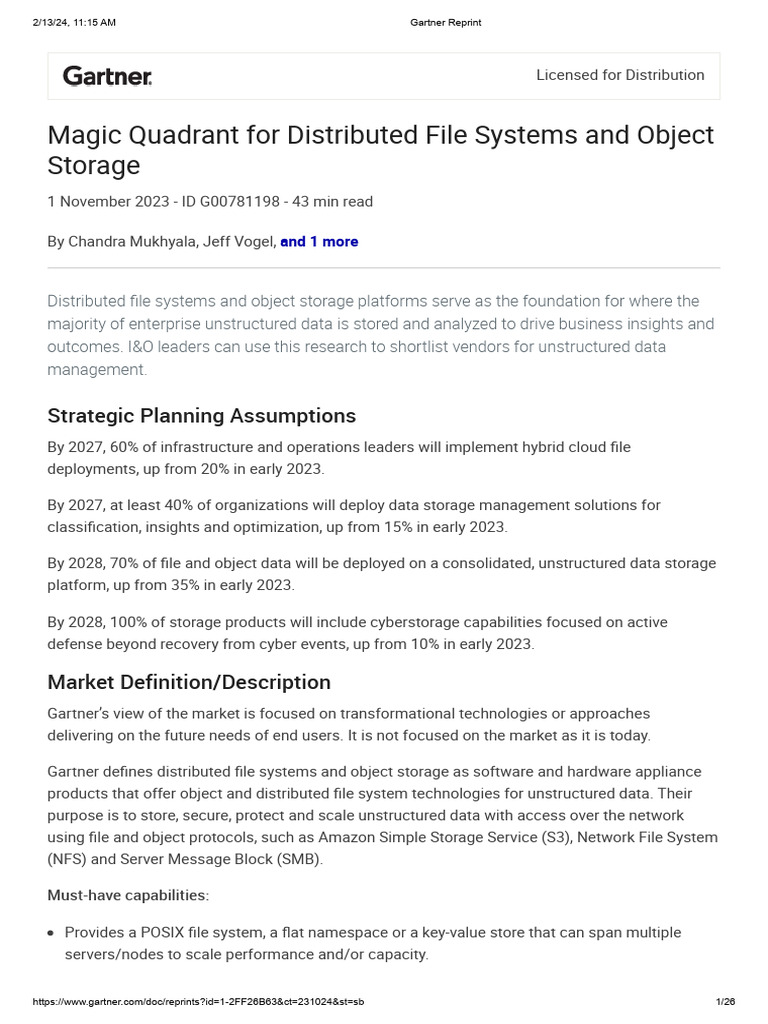 Gartner Distributed Files | PDF