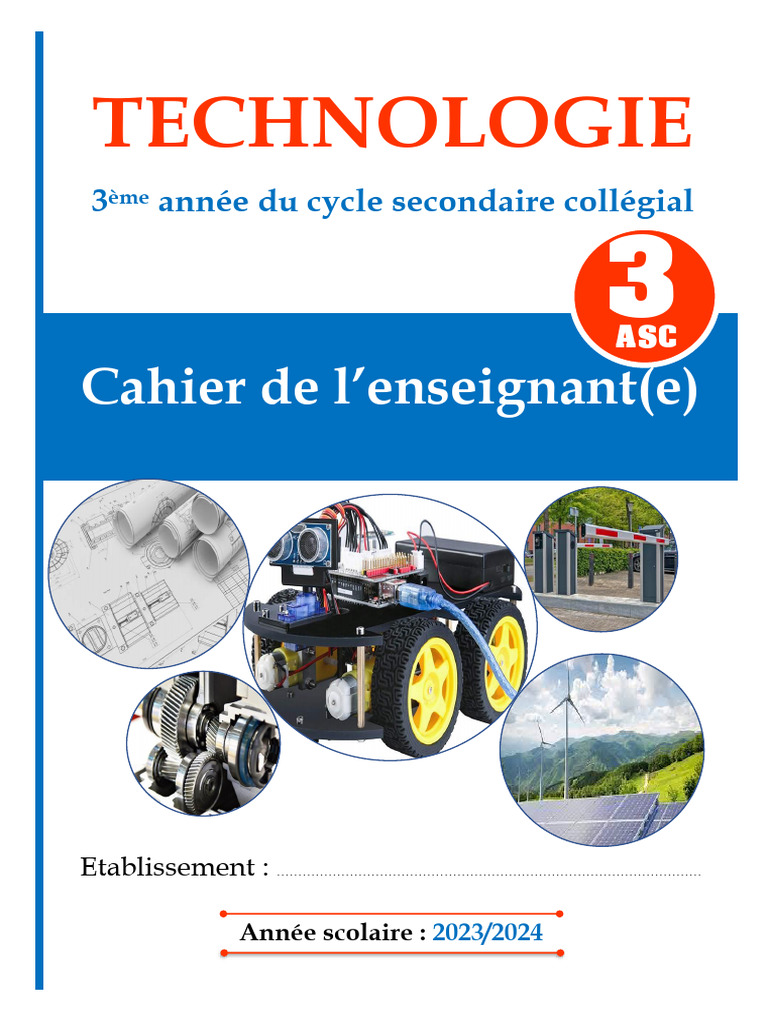 Cahier de L'enseignant (E) - Technologie - 3 ASC | PDF