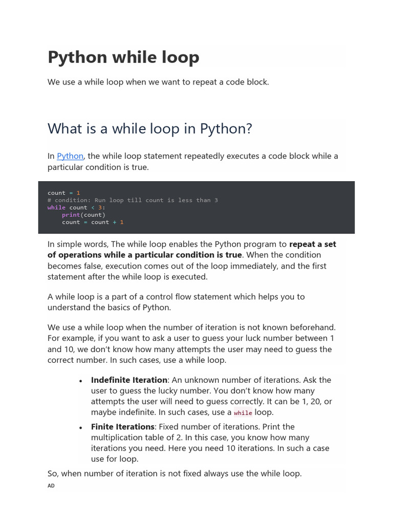 Python While Loop 663 | PDF | Control Flow | Computer Engineering