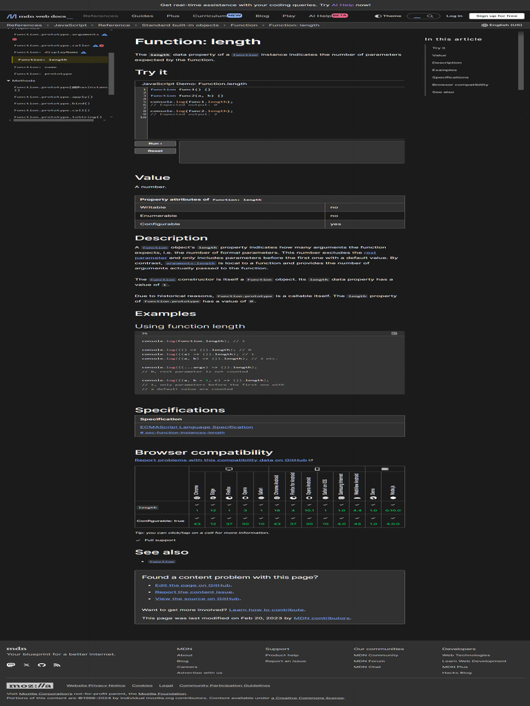Objects Function Length | PDF