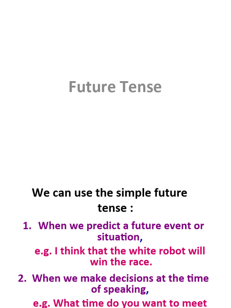 Future Tense | PDF