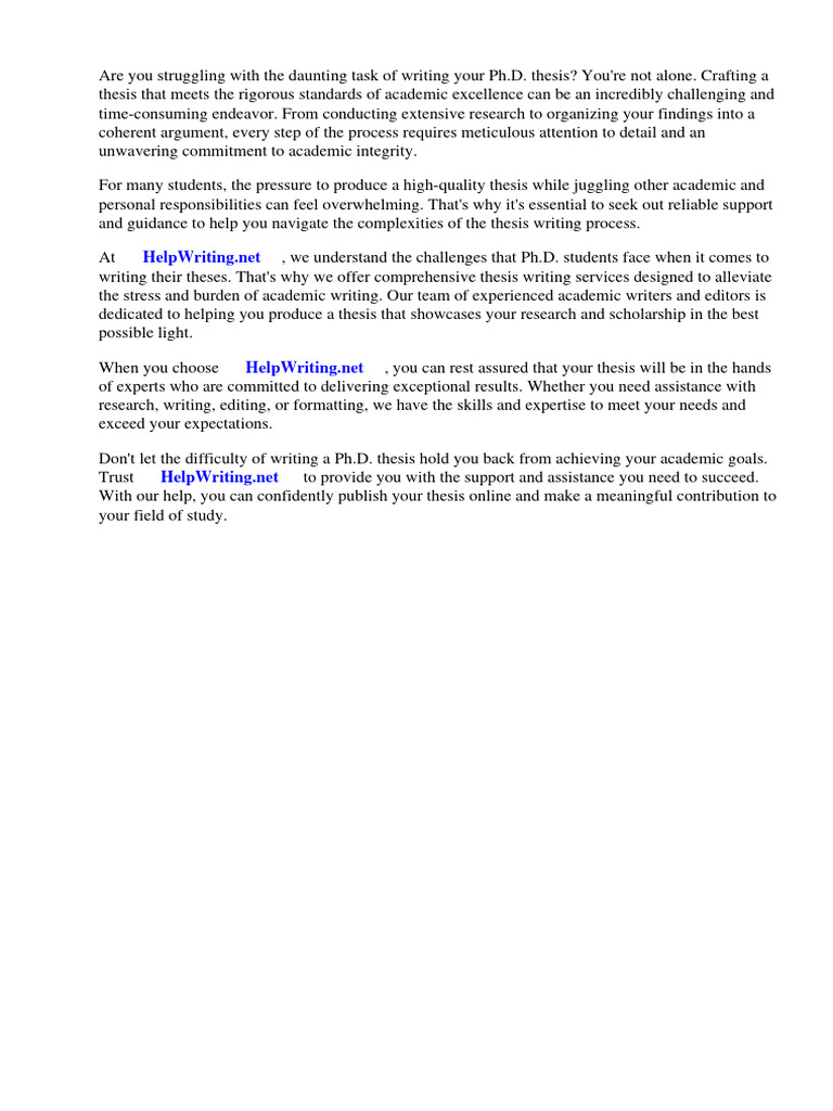 Publishing PHD Thesis Online | PDF | Thesis | Written Communication